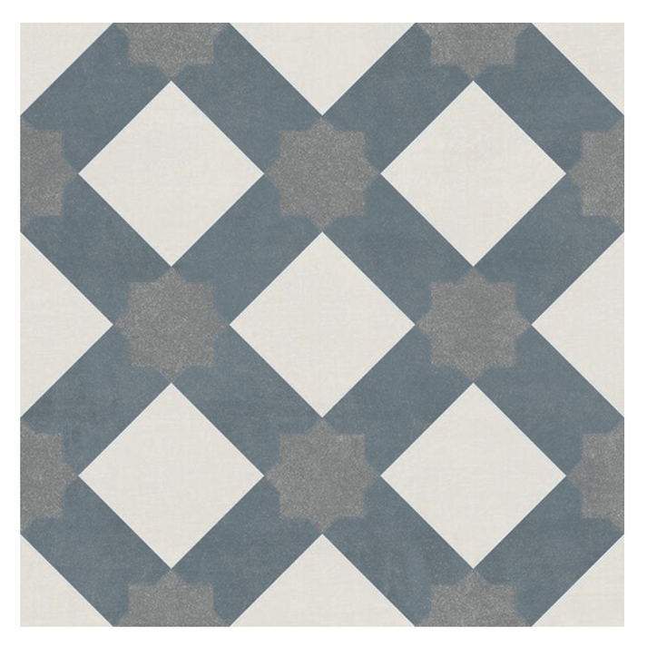 Geometric Slate Grey and White Tile - Criss Cross Pattern – Ivy Tile ...