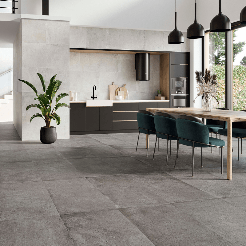 Vitacer Zeed Antracita Charcoal Grey Matte Porcelain Wall and Floor Ti ...